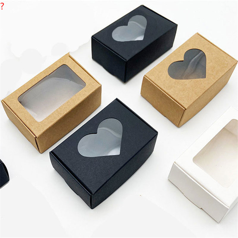 (LAM)25pcs Heart Candy Boxes, Mini Kraft Paper Gifts Wrapping Box ...