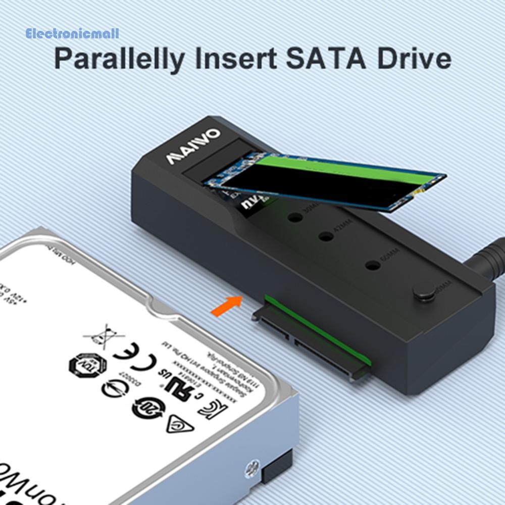 Dual Bay Hard Drive Enclosure M.2 Nvme SSD Case 2.5/3.5inch SATA HDD ...