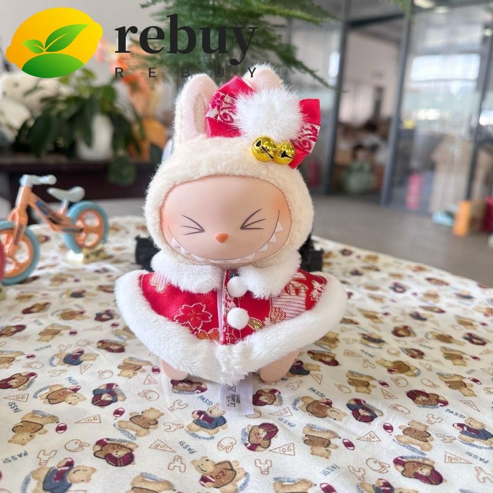 REBUY 15cm Labubu Time Cloak Set, Embroidery Chinese Style Labubu Doll ...