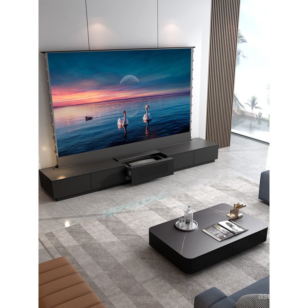 Hisense 100-Inci Laser TV Stand S600 Kain Skrin Naik Lantai Kabinet ...