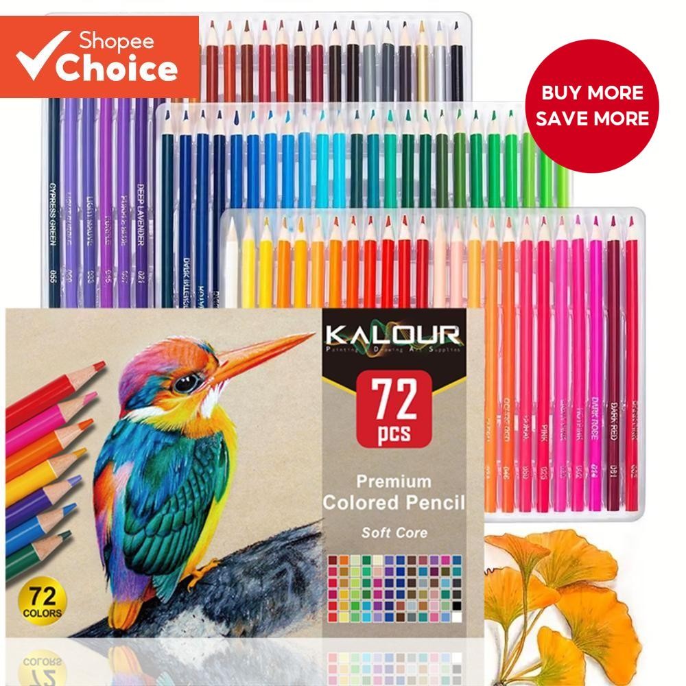 KALOUR 72 Count Colored Pencils for Adult Coloring Books, Colored ...