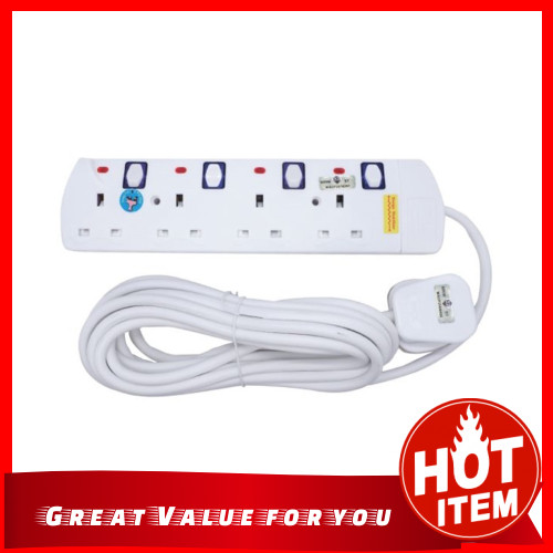 5 Meter Extension Cord with 4 Gang Sockets5米延长插座SIRIM Wayar Sambungan 5 ...