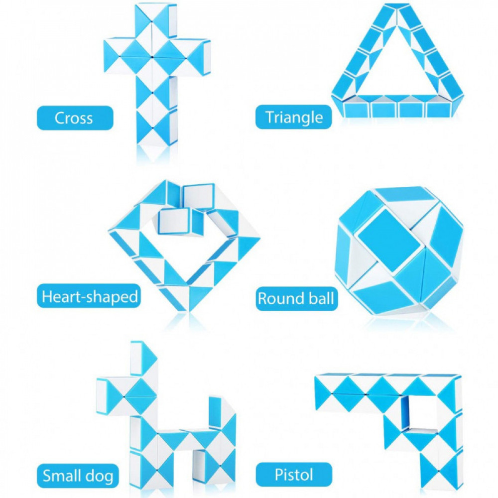 QiYi Magic Snake 24/36/48/60/72 Blocks Variety Magic Ruler Cube Puzzle ...