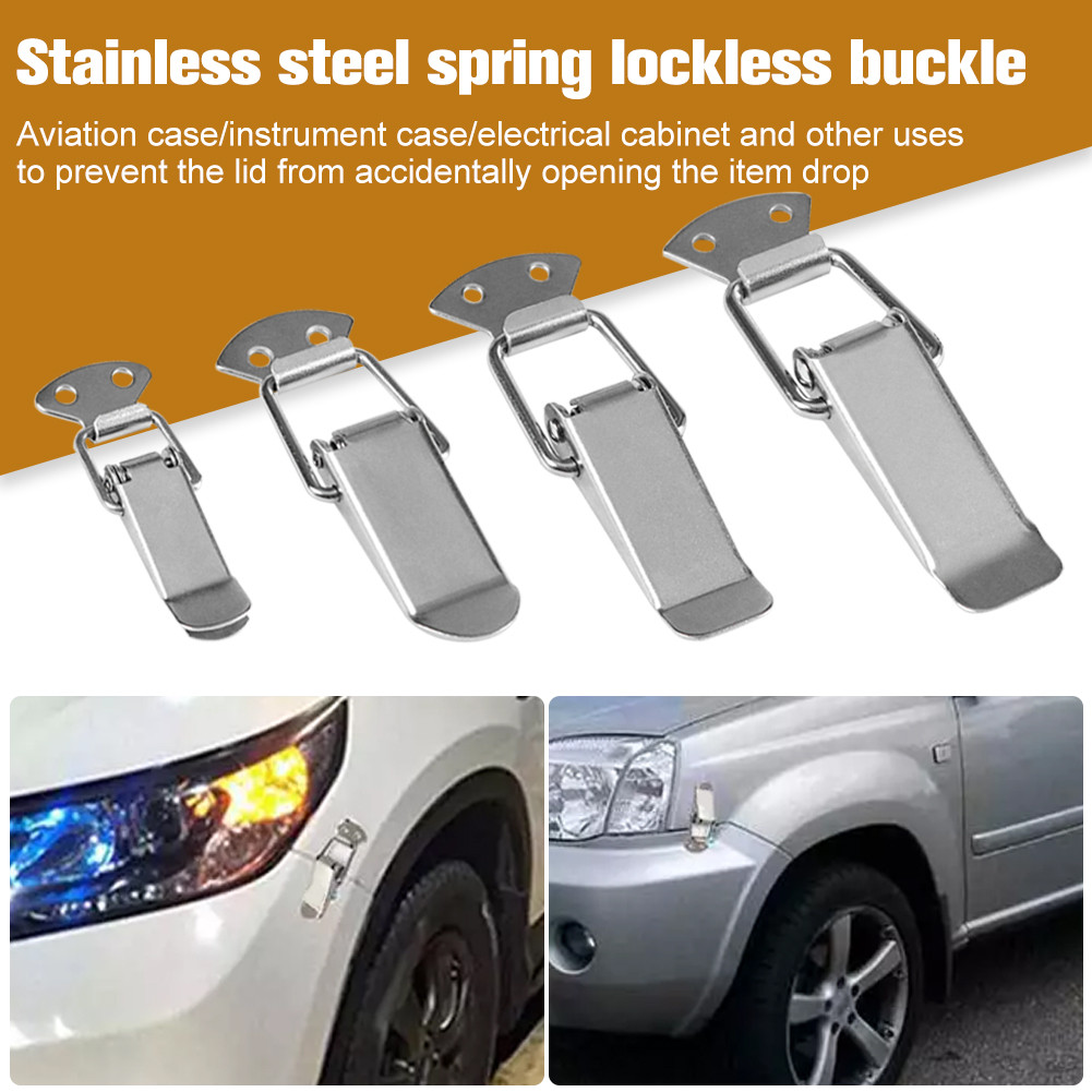 1pc Car Spring Loaded Buckle Hasp Toggle Latch 304 Stainless Steel ...