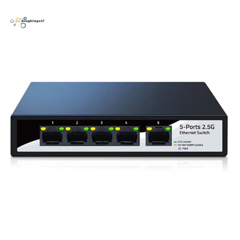 2.5GbE Ethernet Switch 5 Port 2.5G Network Switch Fanless Small Home ...