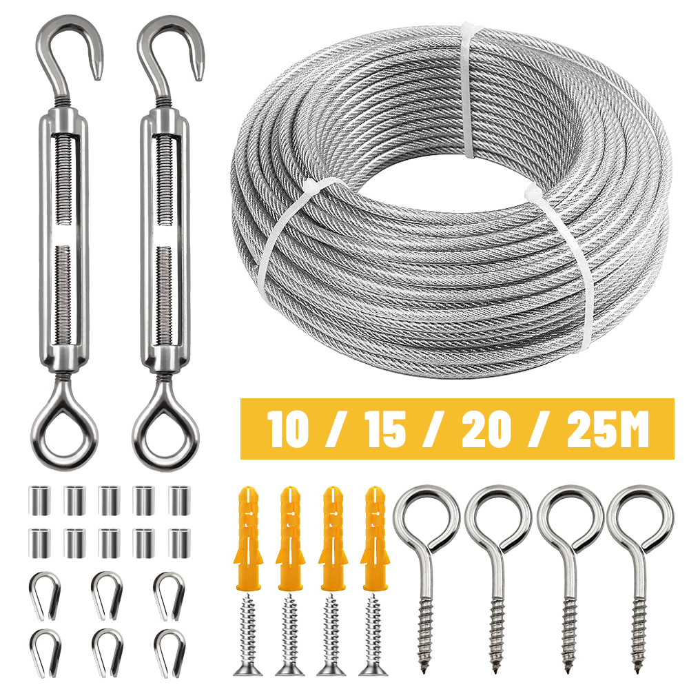 PVC Stainless Steel Wire Rope Transparent Wire Rope Clothesline ...