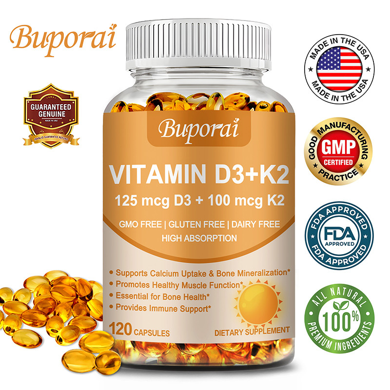 VITAMIN D3+K2, essential vitamins for the human body, antioxidants, enhance immunity, energy ...