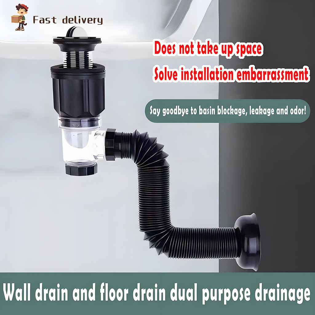Wash basin drain pipe, 2 types of horizontal and vertical installation ...
