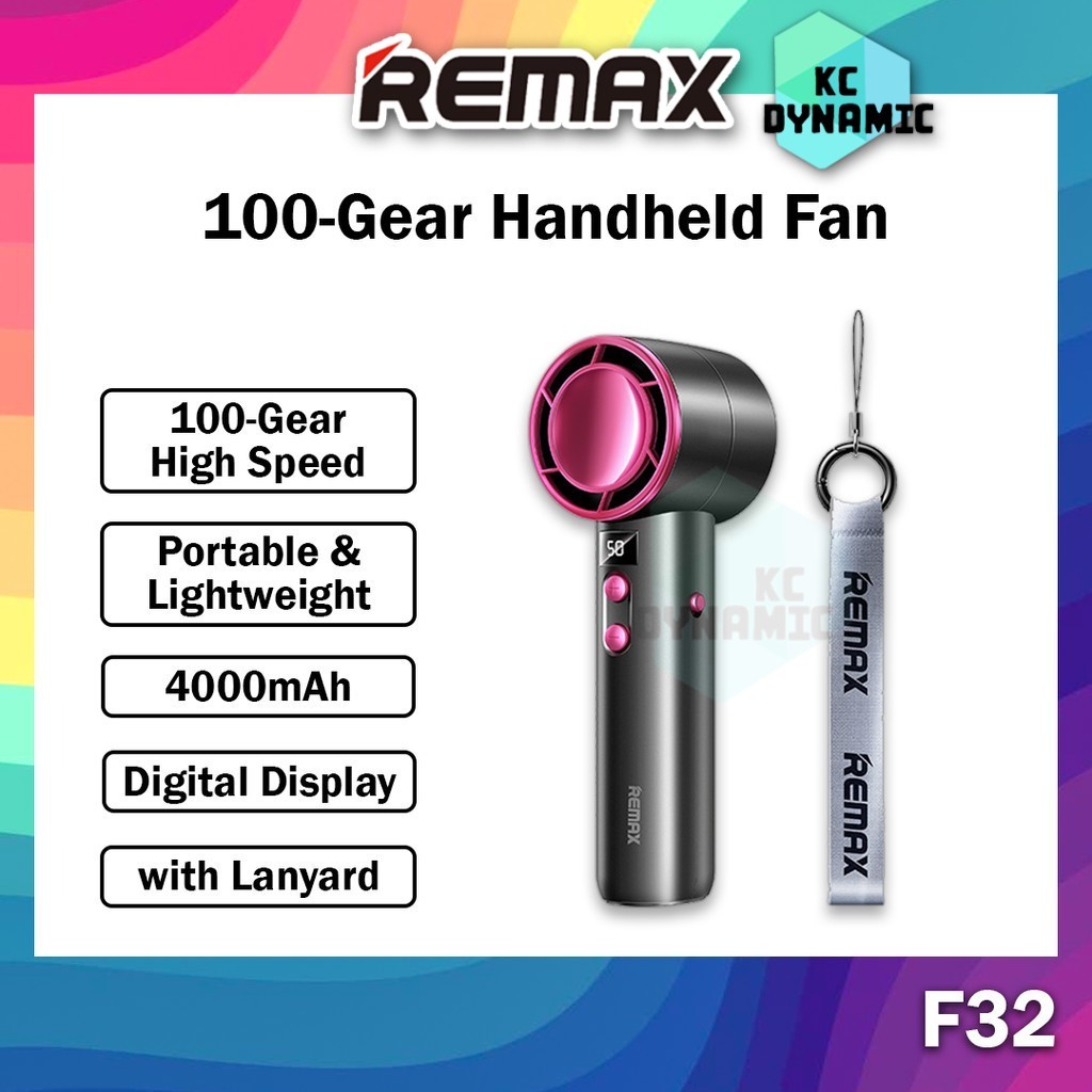 Remax F32 Fonry Series 100 Gear High Speed Portable Fan Outdoot Travel ...