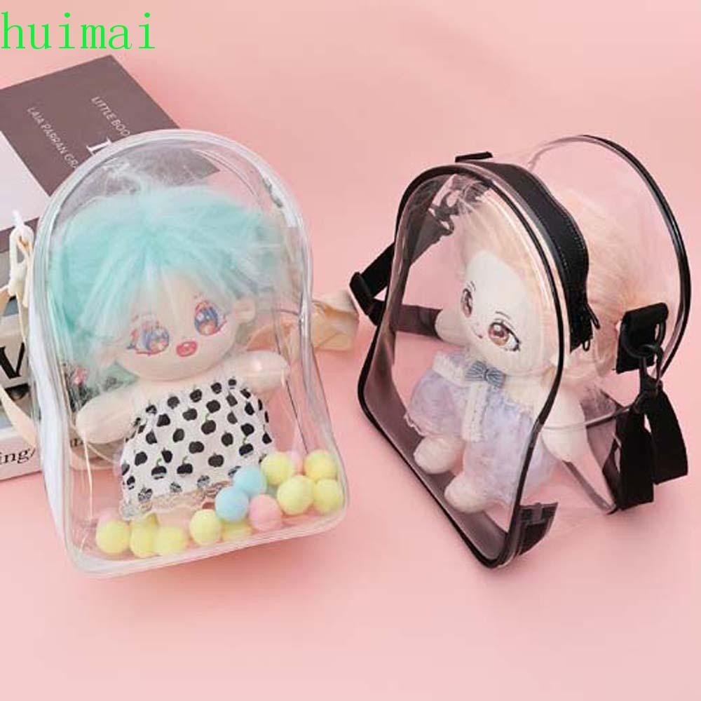 HUIMAI Clear Outdoor Doll Bag, Dustproof With Keychain Labubu Doll ...