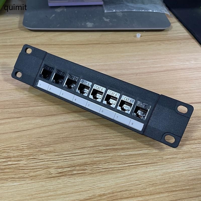 QUIM CAT6 8 Port Patch Panel Supports Back CAT6 Unshielded with Coded ...