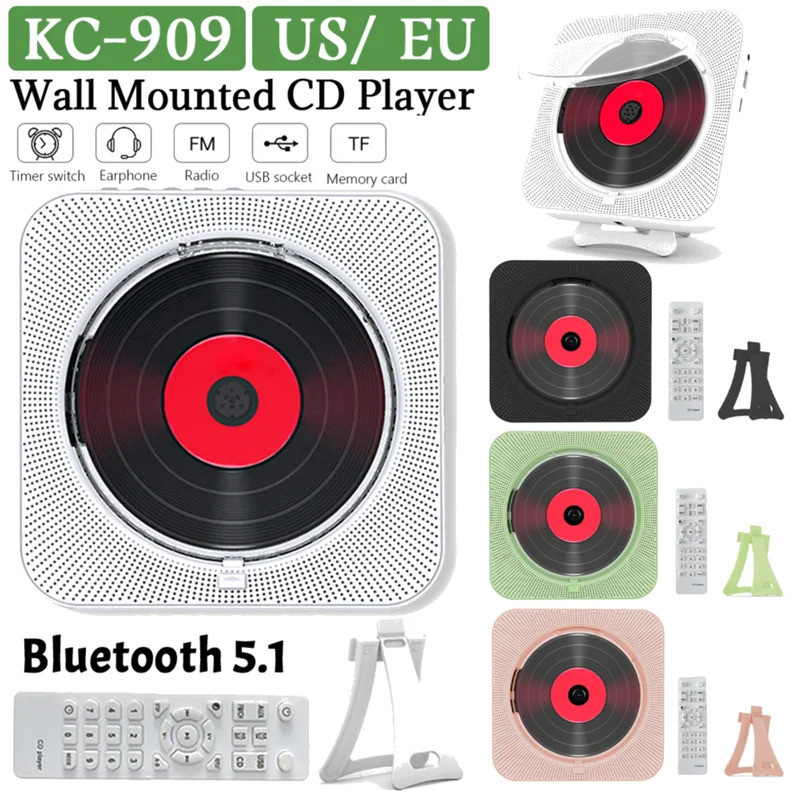 Portable CD Player LED Display Bluetooth 5.1 Music Player with 3.5mm ...