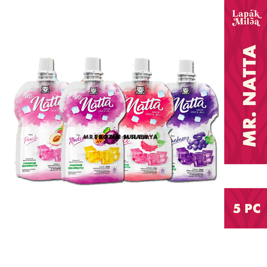Sidore Mr. Natta Nata de Coco & Jelly - Netto 126 ml x 5pc | Shopee ...