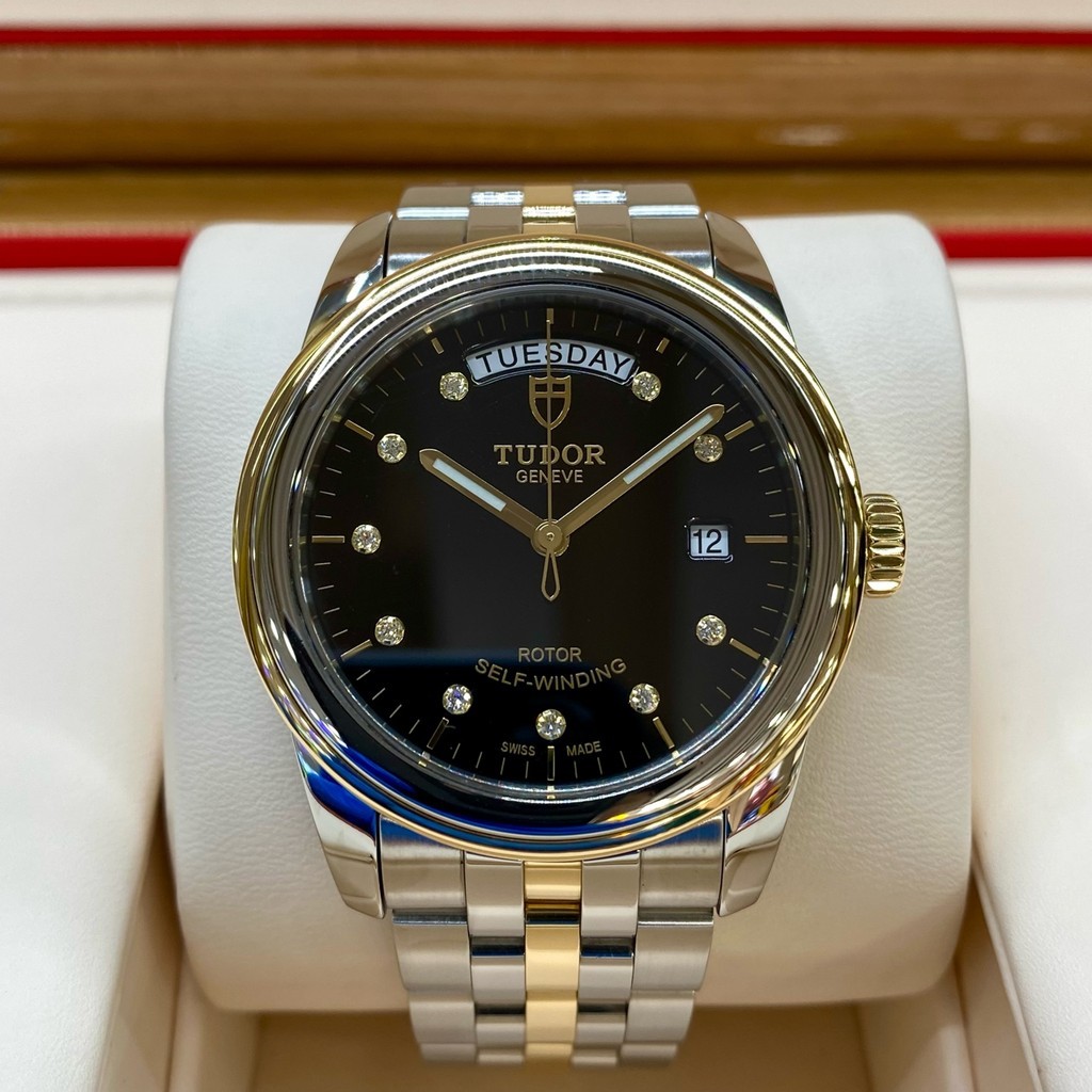 Tudor Tudor Tudor Black Dial Gold Diamond Engraving Mechanical Men's ...