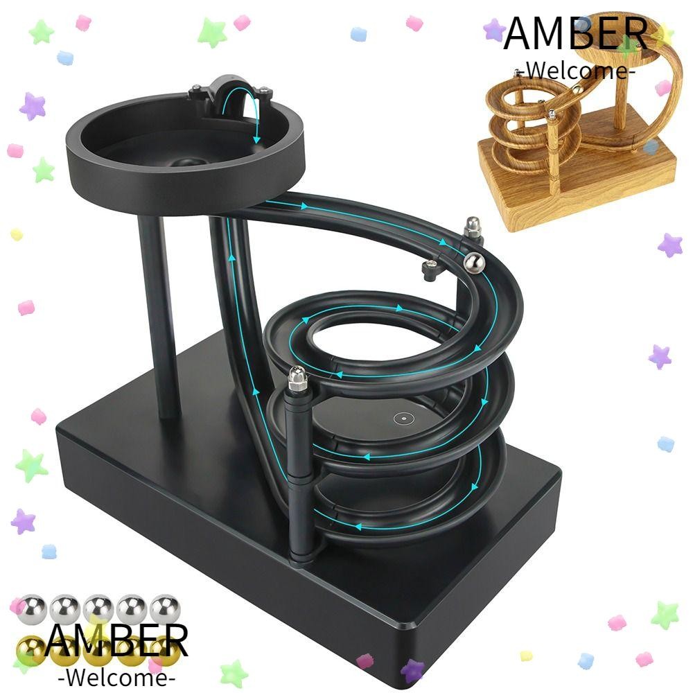 AMBER1 Kinetic Art Motion, Inertial Metal Perpetual Marble|Desk ...