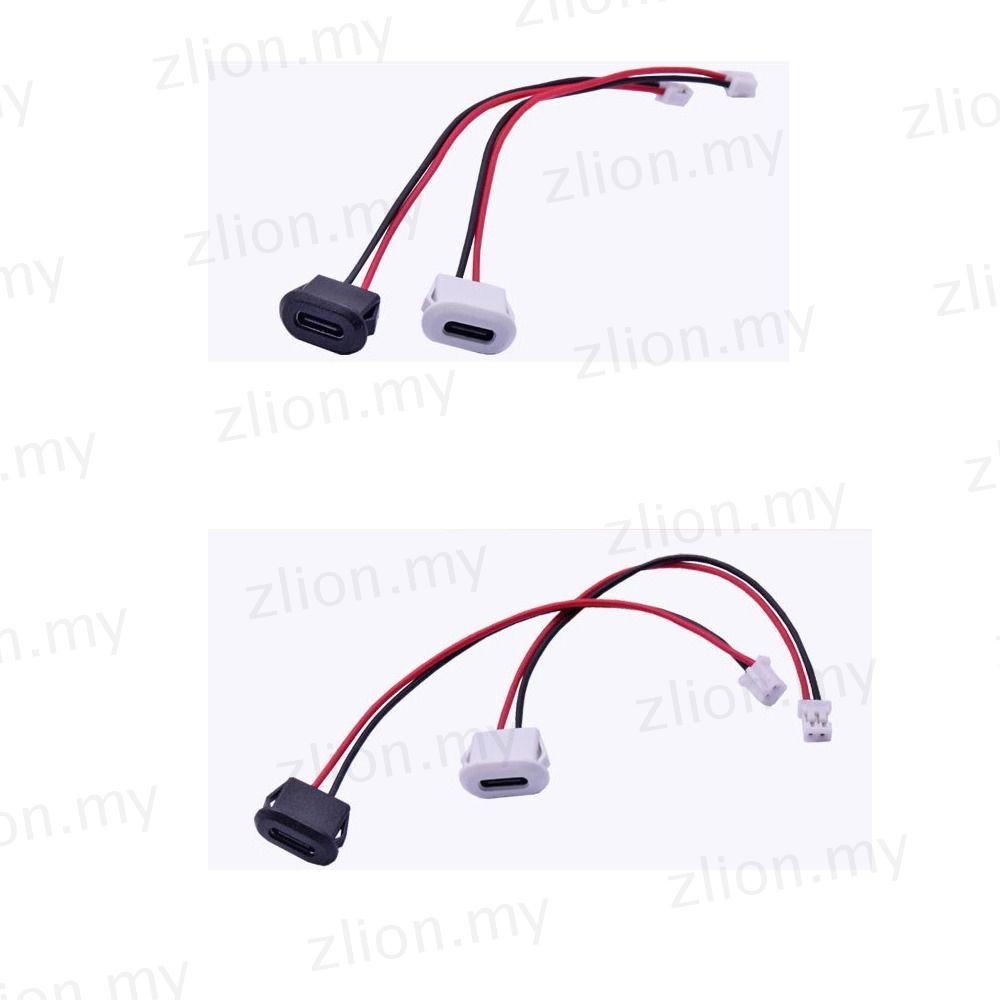 ZLION 2Pin Female Power Jack, USB 2.0 2P USB Charger Socket, Waterproof ...