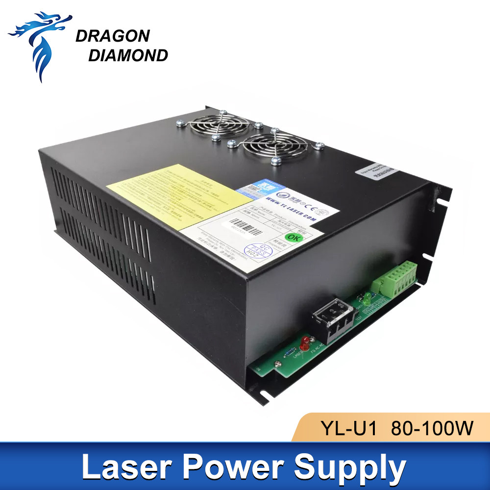 Original Yongli 80W -100W YL-U1 110V /220V Co2 Laser Power Supply For Laser Tube Laser Engraving ...