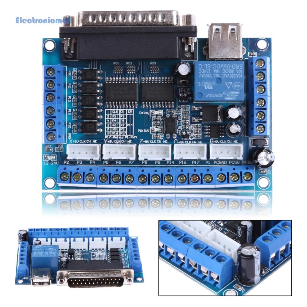 Mach3 CNC Stepping Motor Driver Interface Adapter Breakout Board +USB ...