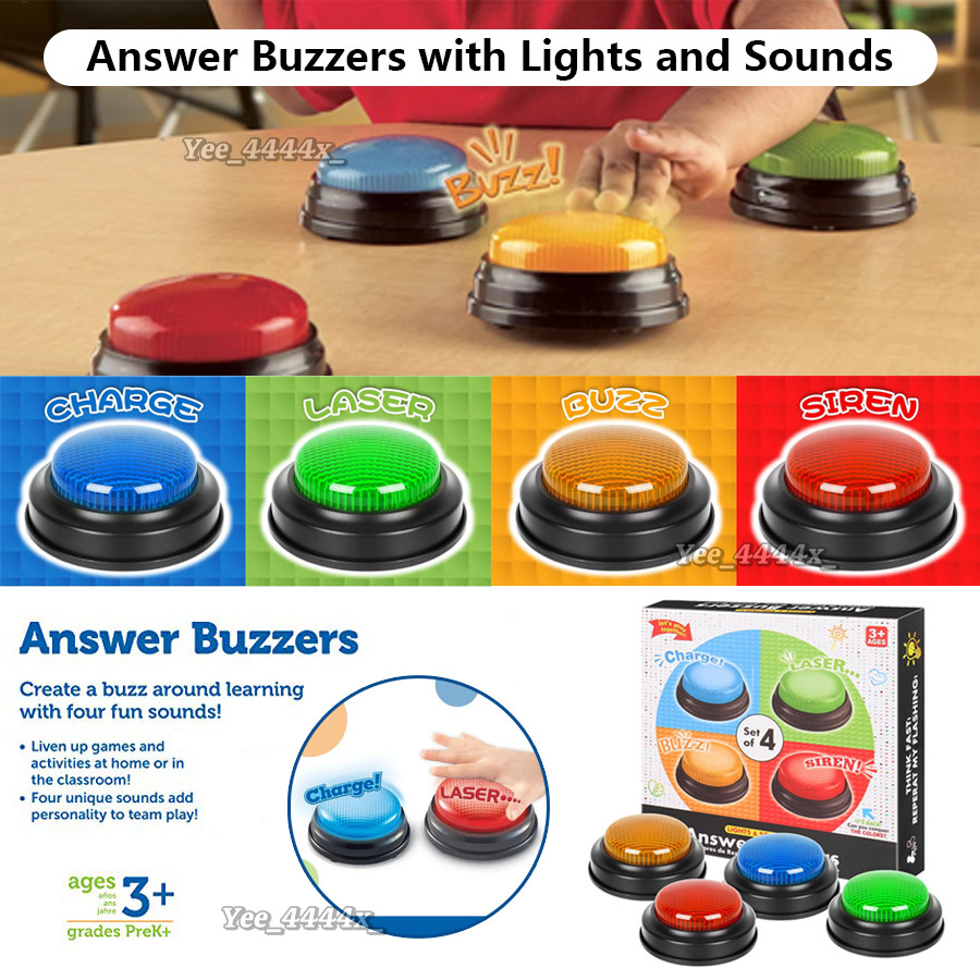Buzzers For Answer Classroom Accessories | 1/4 Pcs Quick Answer Game ...