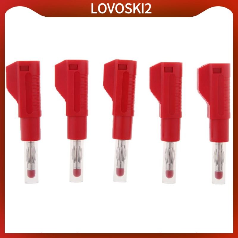 [lovoskiacMY] 5Pieces 4mm Banana Plug For Test Probes Instrument Meter ...