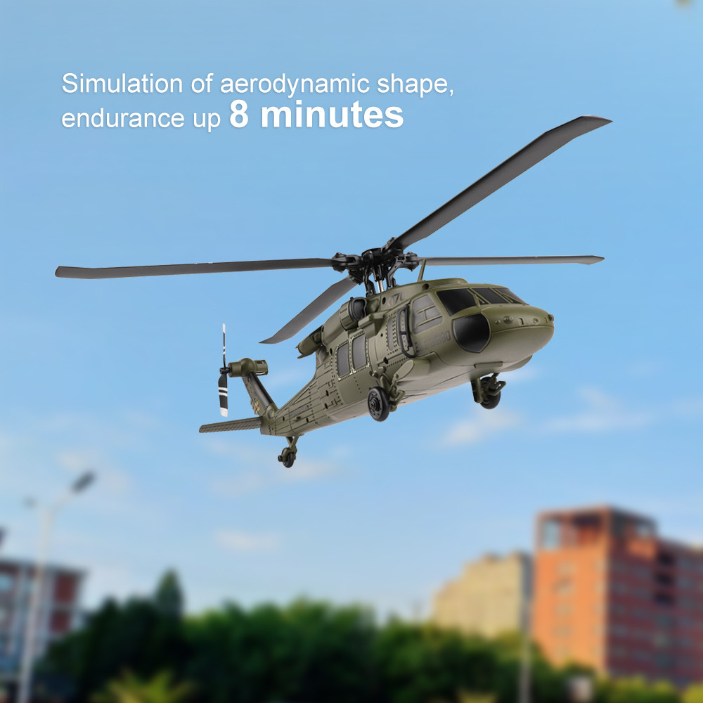 Wltoys K170 RC Helicopter UH-60L Black Hawk Dual Brushless 6-Axis Gyro 4CH 4 Bladed Aircraft ...