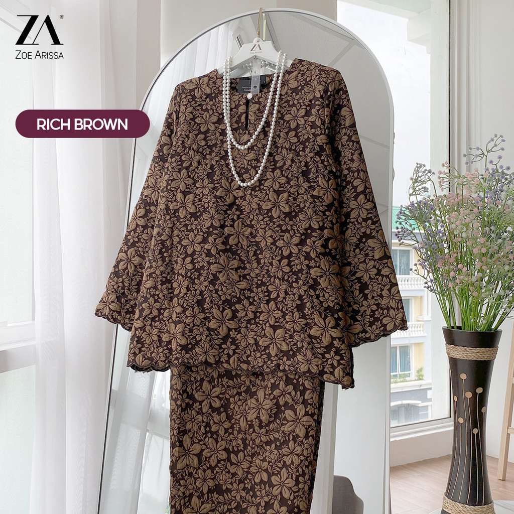 ZOE ARISSA Wisya Raya Kurung 2025 Kurung Kedah Brocade Textured Baju ...