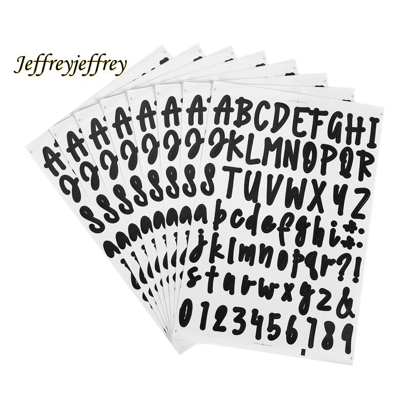 8 Sheets Self Adhesive Vinyl Letters Numbers Kit, Letters Numbers ...