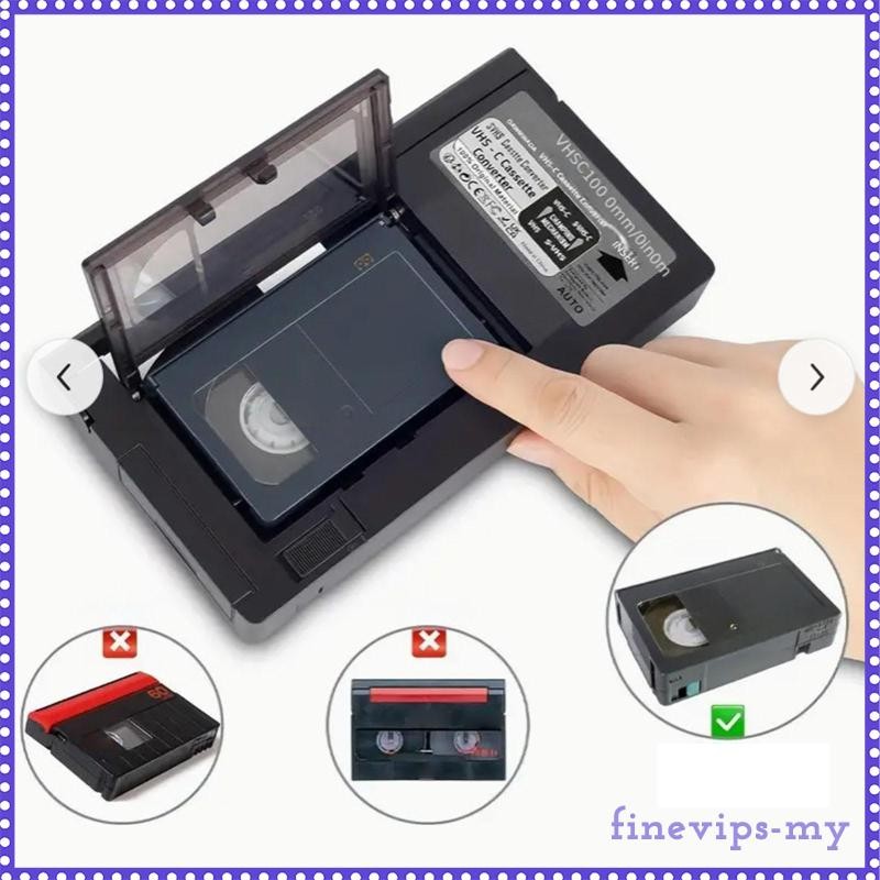 [FinevipsMY] VHS to Cassette Converter Electronics Accessories Tape ...