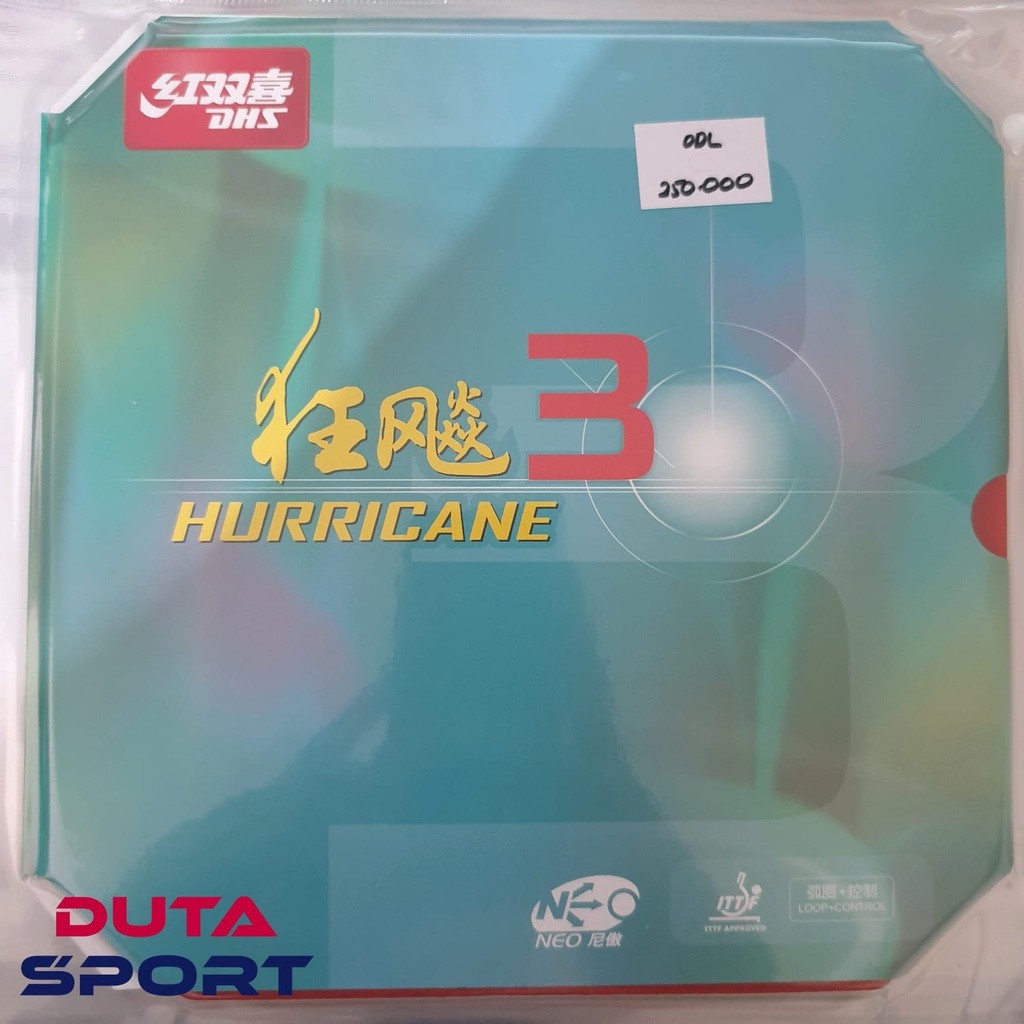 DHS Rubber Hurricane 3 Neo Rubber Bat Bet Table Tennis Pingpong ...