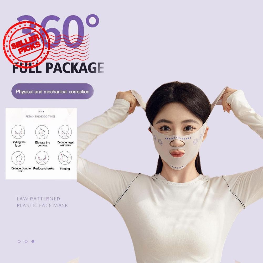 Double-deck Face Lifting Belt V Line Face Shaper Cheek Chin Lift Up ...