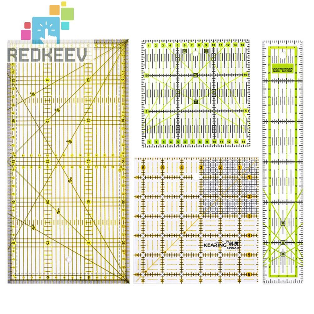 [Redkeev.my] DIY Acrylic Patchwork Ruler Double Color Feet Tailor ...