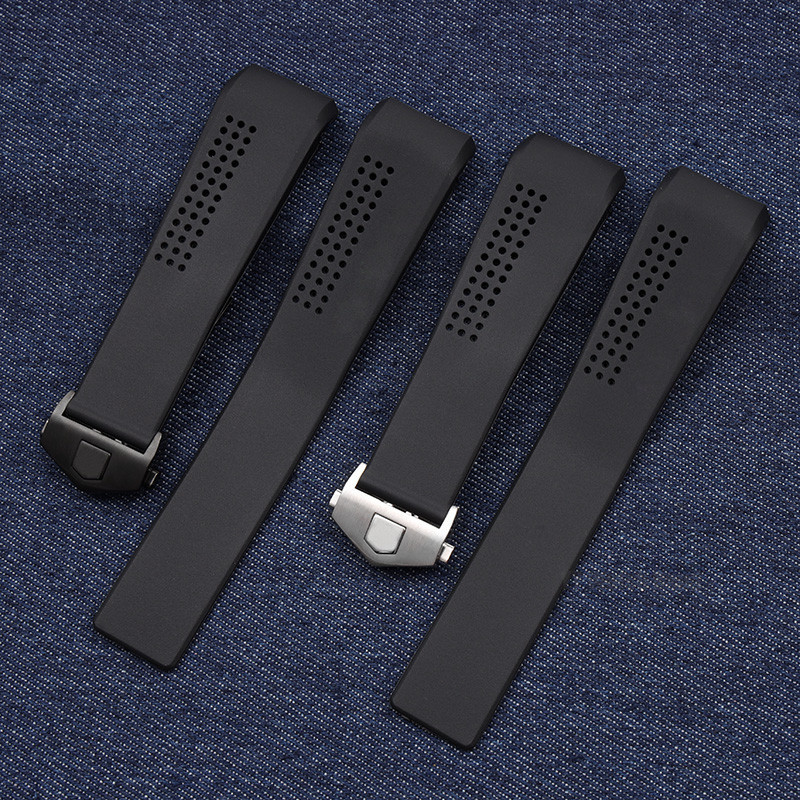 20/22/24mm Rubber Watch Strap for TAG Heuer's Competitive Diving ...