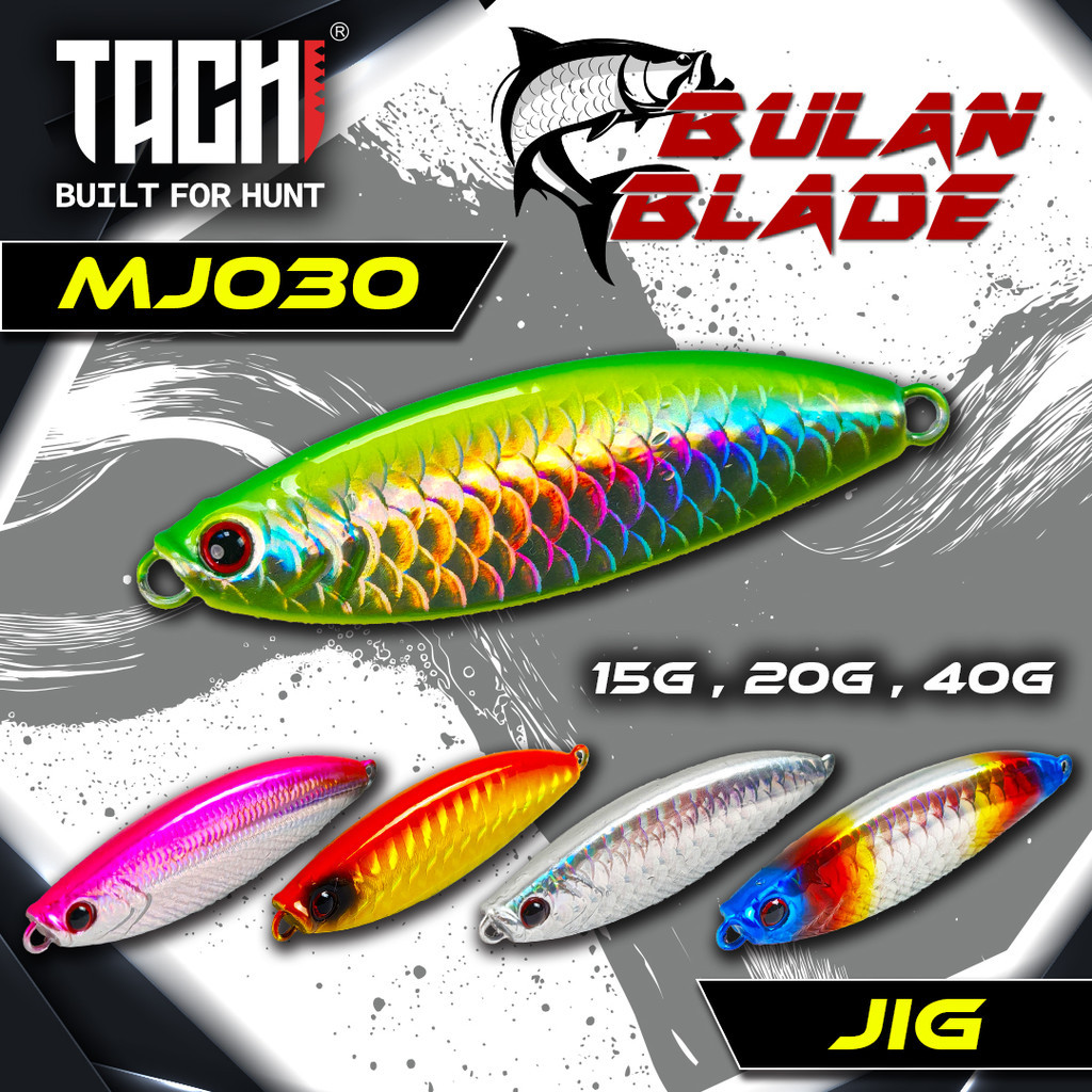 TACHI Bulan Blade Jig 15/20/40g Mikro Jig Light Jig Laser 3D Body ...