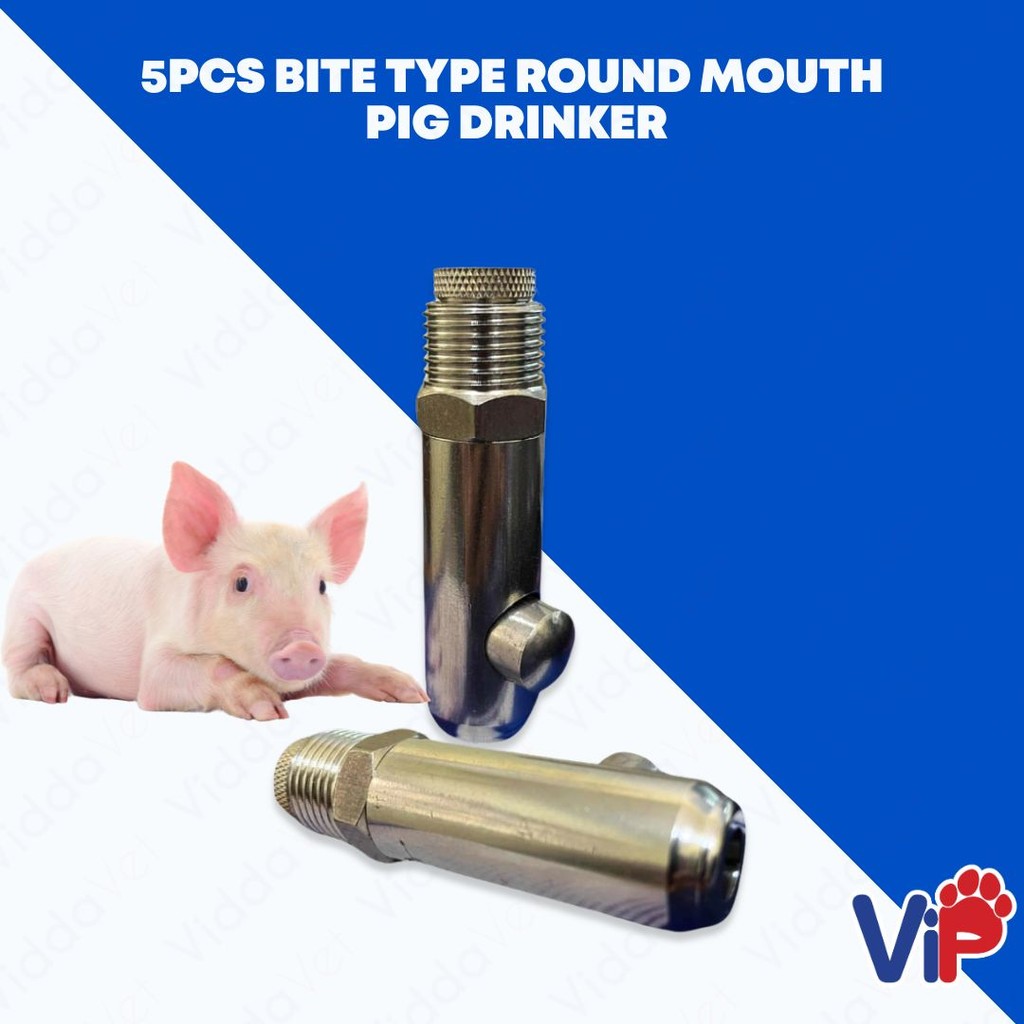 Round Mouth Bite type Pig Drinkers Nipple water drinker for pig Nipple ...