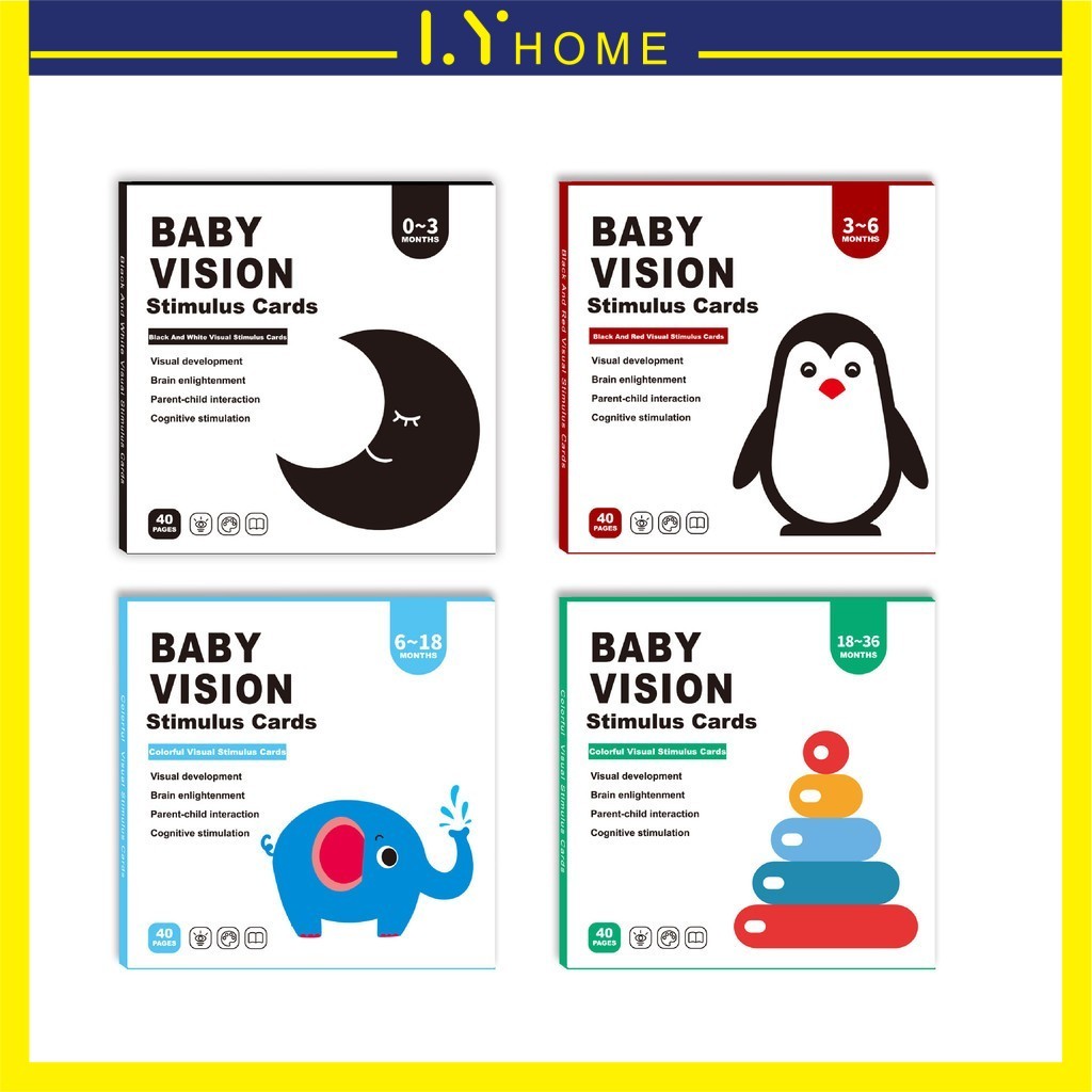 Newborn Baby Flash Card Visual Stimulation Cards Black White | Shopee ...