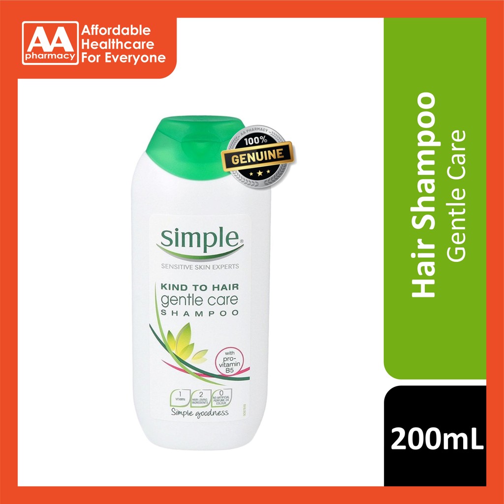 Simple Gentle Care Shampoo With Pro-Vitamin B5 200mL | Shopee Malaysia