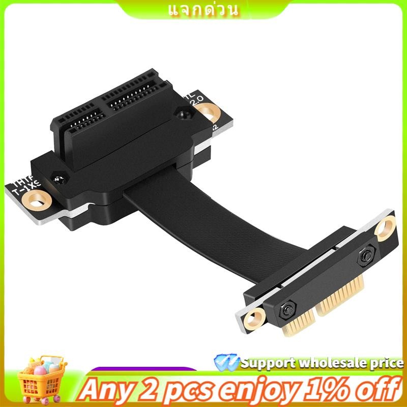 PCIE X1 Riser Cable Dual 90 Degree Right Angle PCIe 3.0 X1 to X1 ...