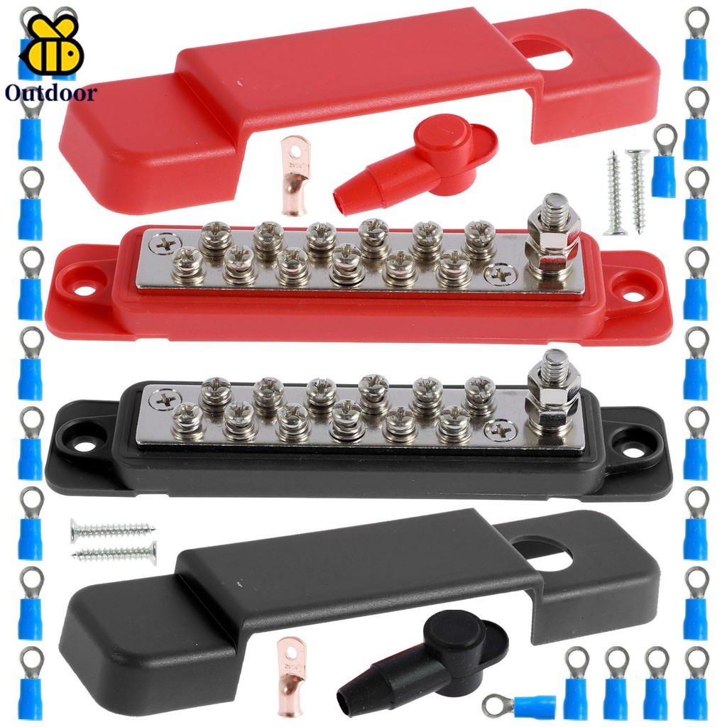 Power Distribution Block 150A 48V DC Bus Bar Battery Power Distribution ...