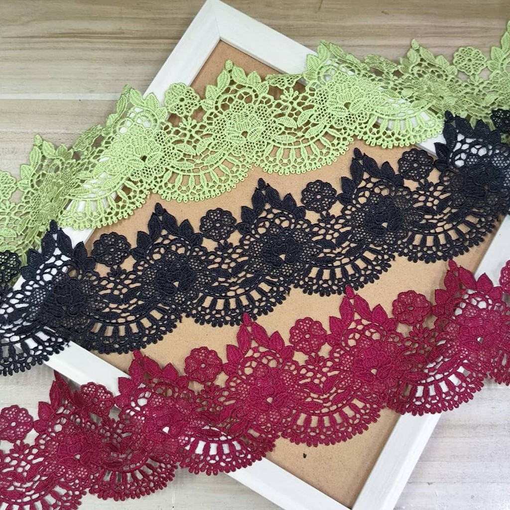 Embroidery Flower Lace - Border Lace- Trimming Lace- Lace Baju - Renda ...