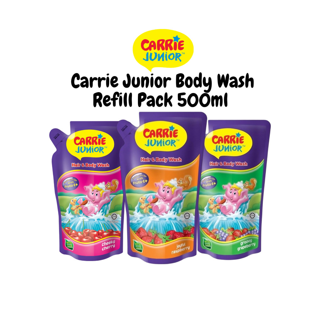 Carrie Junior Body Wash 500ml Refill Pack Grapeberry , Cherry , and ...