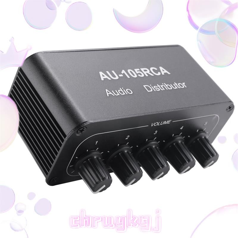 Stereo Audio Mixer 1 Input 5 Output Multi-Channel Audio Source ...