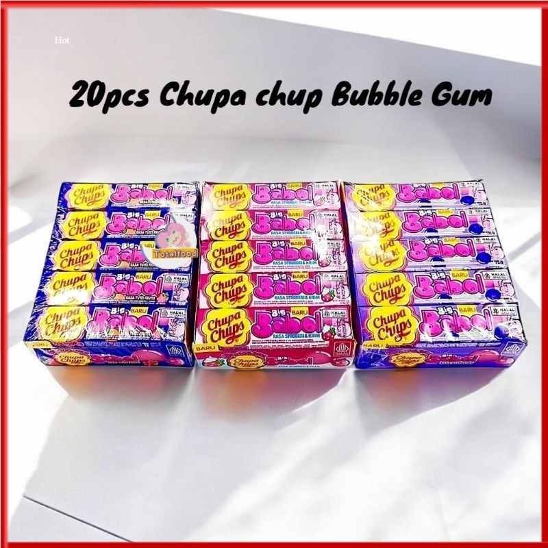 20pcs Chupa Chup Big BaBol Bubble Gum (tutti fruit / blueberry ...