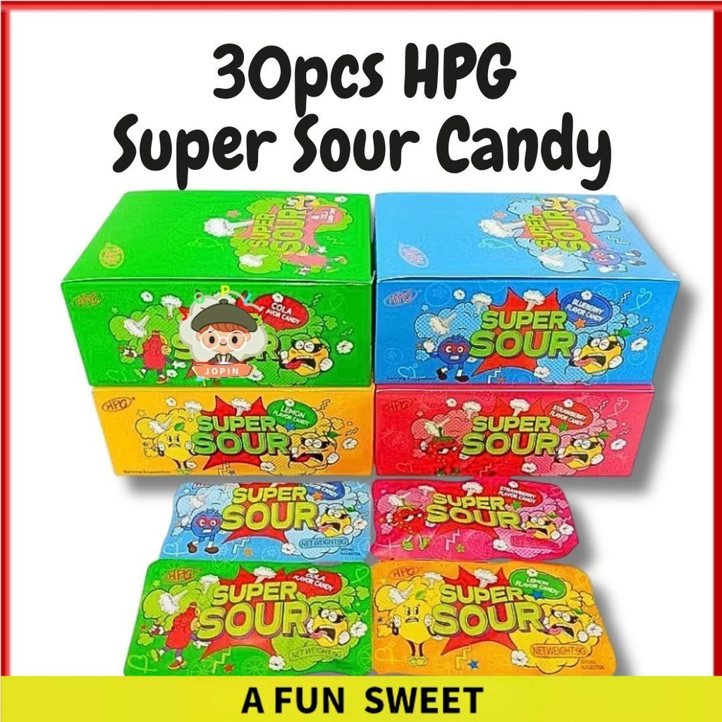 30pcs HPG Super Sour Candy gula masam manis HALAL (AFS) | Shopee Malaysia