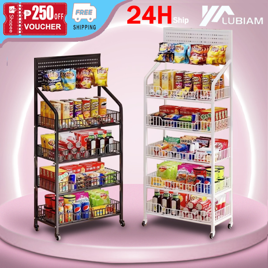 Supermarket Shelves Snack Shelf Grocery Rack 5 Layers Display Rack For ...