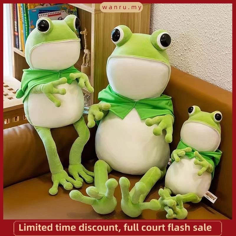 CORDELL Frog Plush Toy, With Cloak Soft Green Frog Doll, Stuffed Toy ...