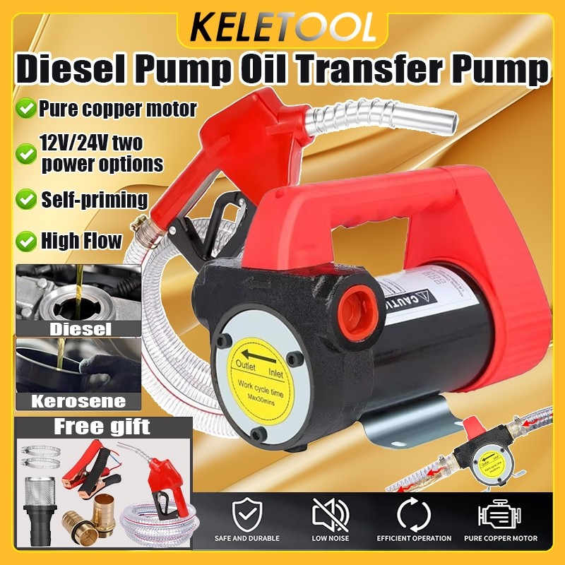 Cordless electric fuel pump diesel wired portable self-priming diesel ...