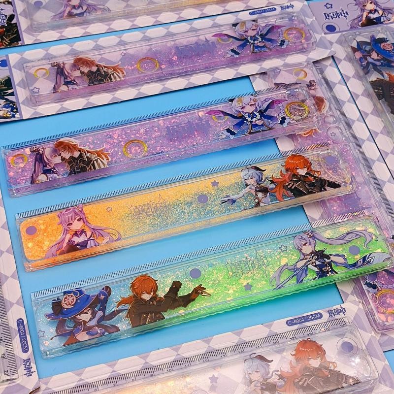 New Products Ready Stock Yuanshen Glitter Ruler Anime Game Merchandise ...