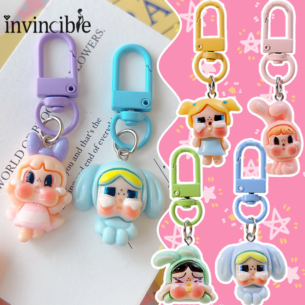 Cute Cartoon Powerpuff Girls Series Keychain - Kawaii Mini Resin ...