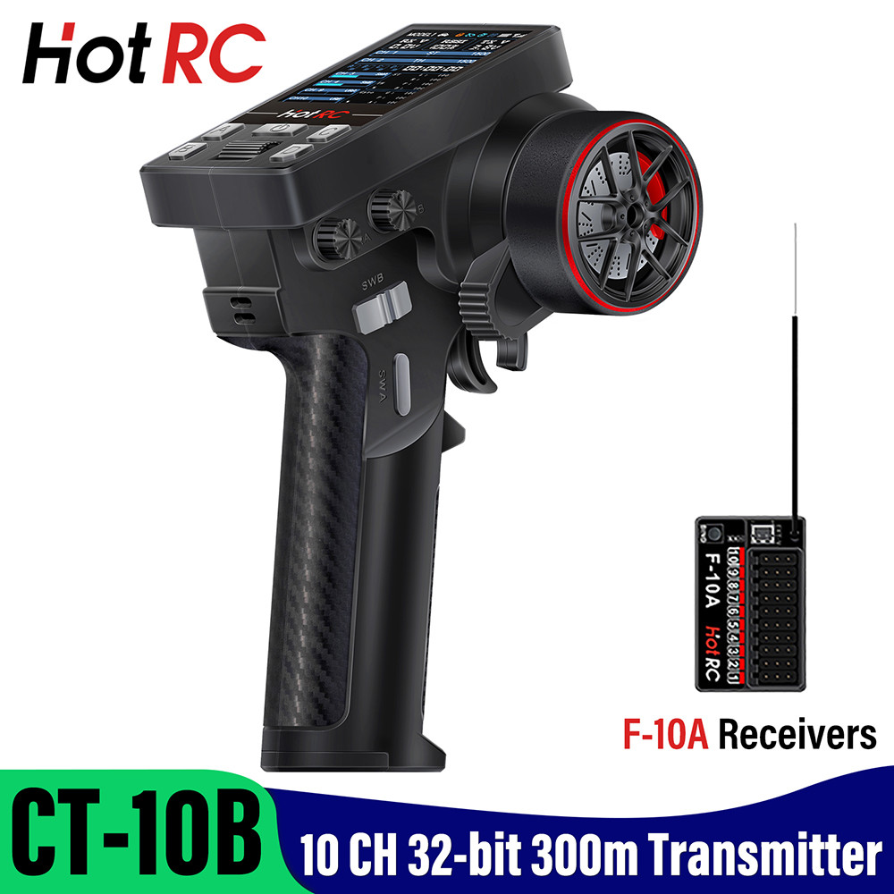 HotRC Transmitter CT-10B 10CH 2.4GHz Radio System Remote Controller ...