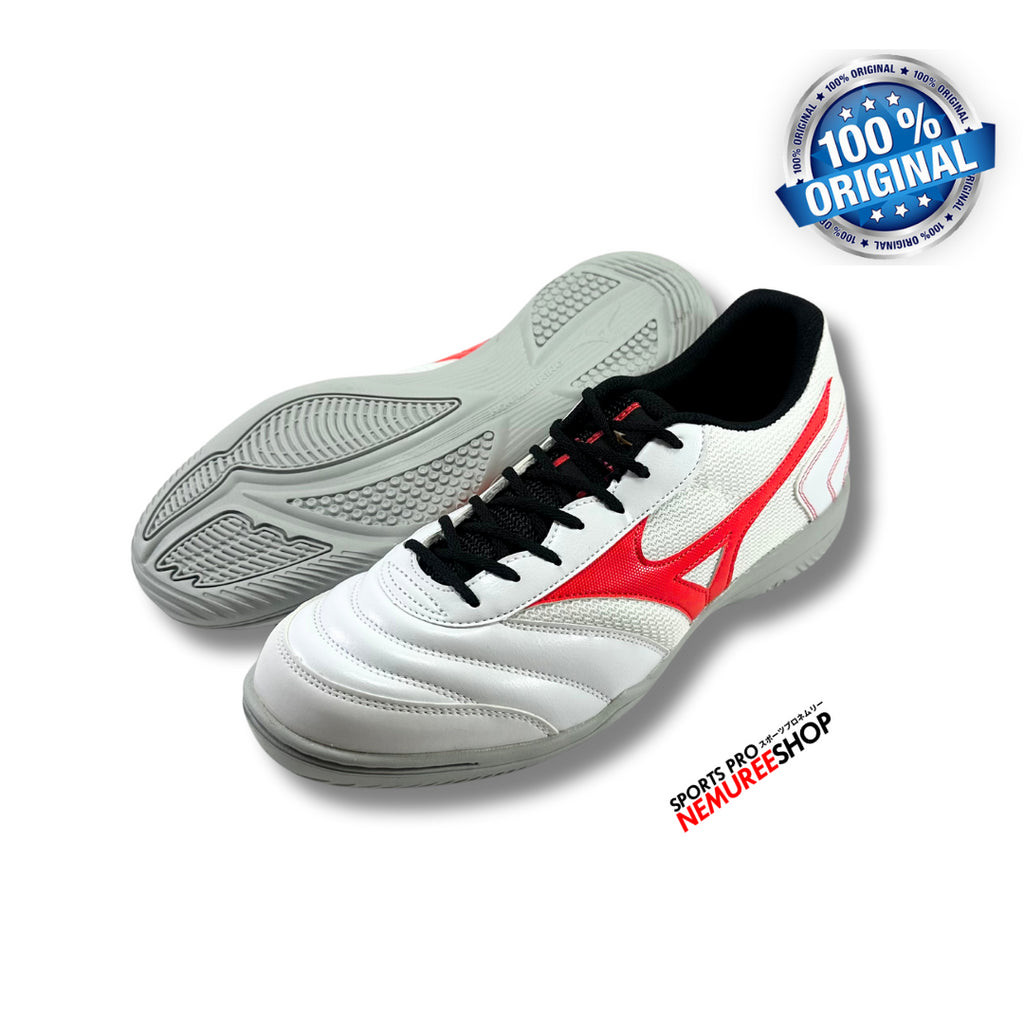 MIZUNO Futsal Shoes MRL SALA CLUB IN (WHITE/RADIANT RED) | Shopee Malaysia